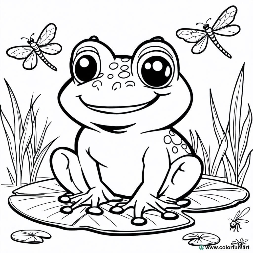 Disegno da colorare di rospo cartoon Scarica o Stampa gratuitamente
