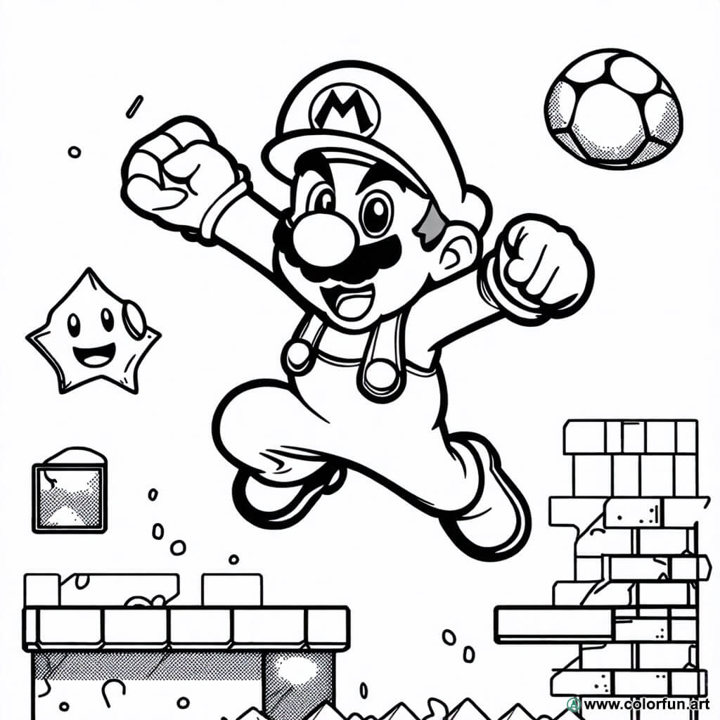 Disegno da colorare di Mario 3D World Scarica o Stampa gratuitamente