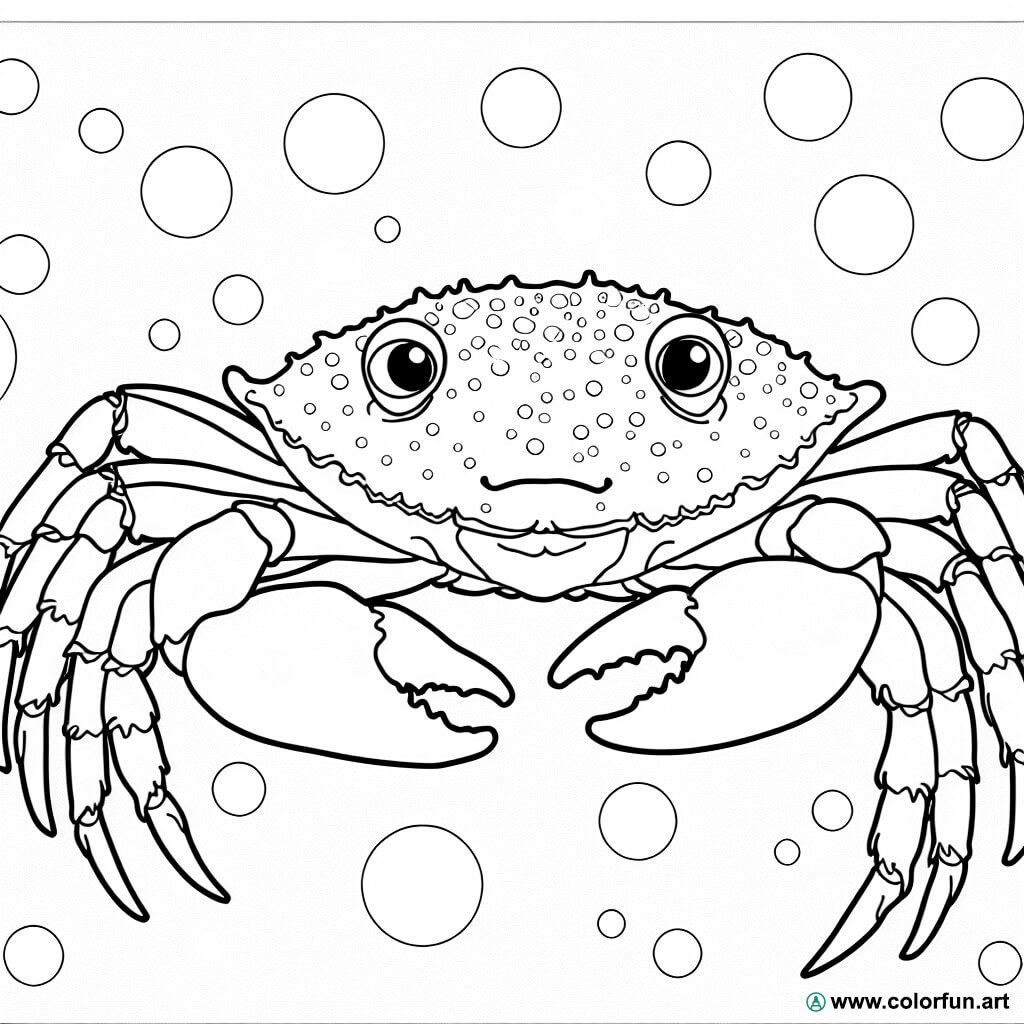 Disegno da colorare di un granchio acquatico Scarica o Stampa gratuitamente