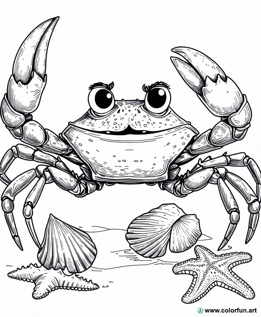 Disegno da colorare del granchio di Vaiana Scarica o Stampa gratuitamente