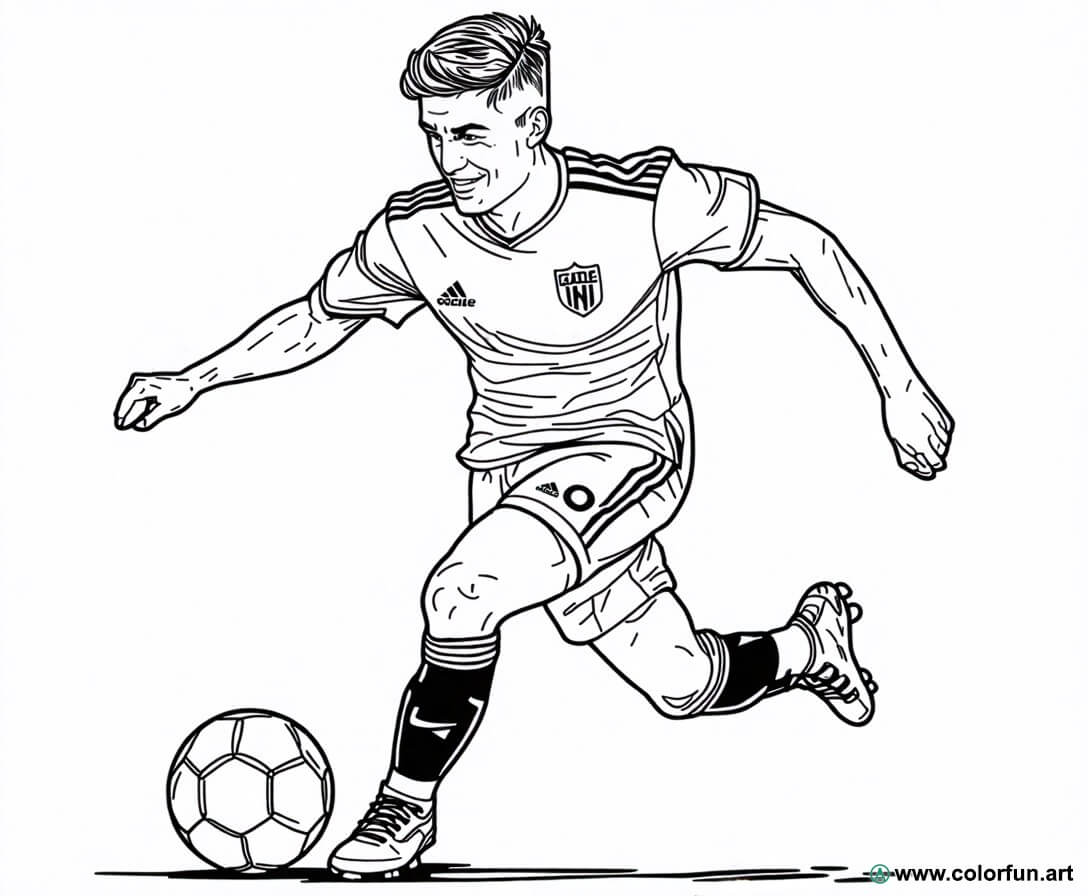 Disegno da colorare del calciatore Kane Scarica o Stampa gratuitamente