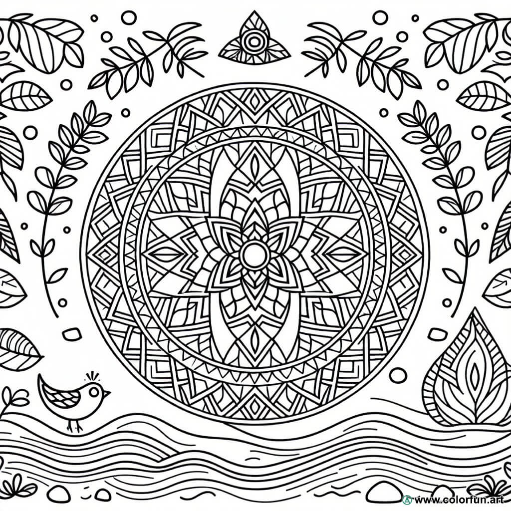 Disegno da colorare rilassante anti-stress per un relax zen Scarica o ...