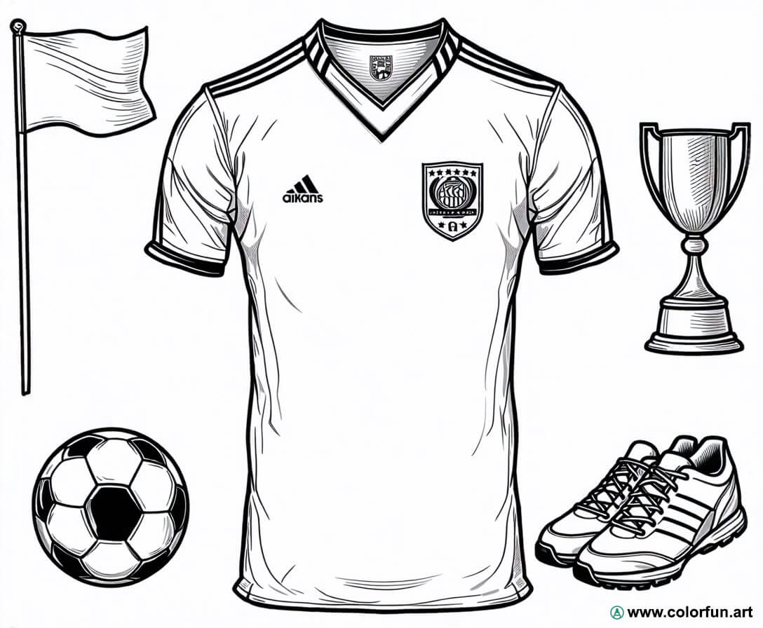 Disegno da colorare di maglia da calcio Scarica o Stampa gratuitamente